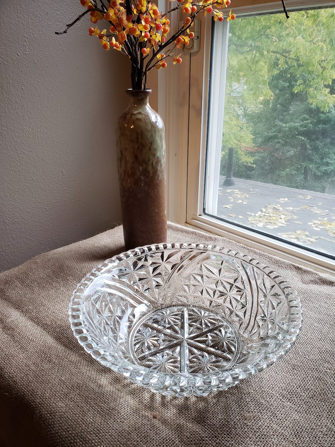 Beau bol de service en verre taillé, bol daccompagnement, cadeau de ...