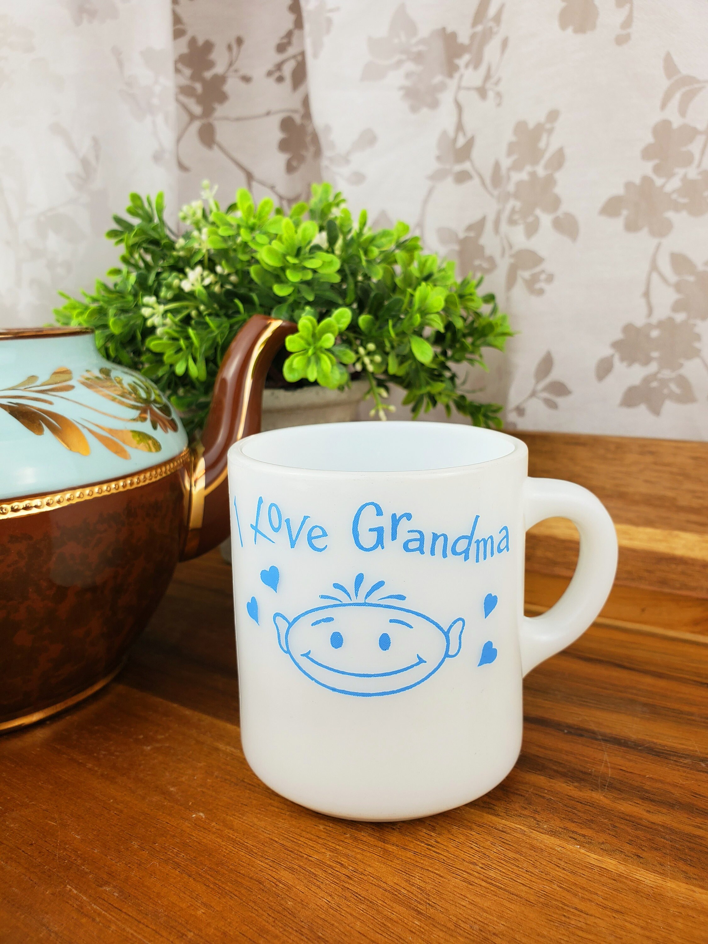 PAIR of Mugs Set of 2 Milk Glass Coffee Mugs Two Milkglass | Etsy