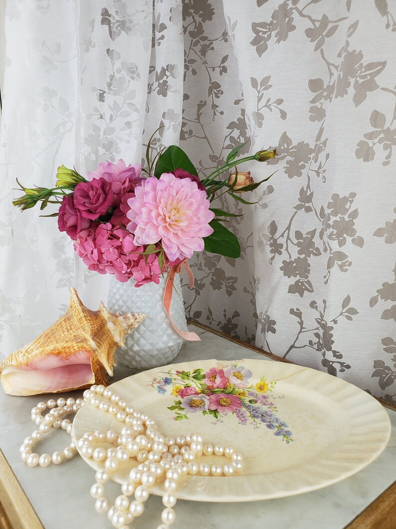 Edwin M Knowles China Co Spring Bouquet Pattern Oval Serving - Etsy