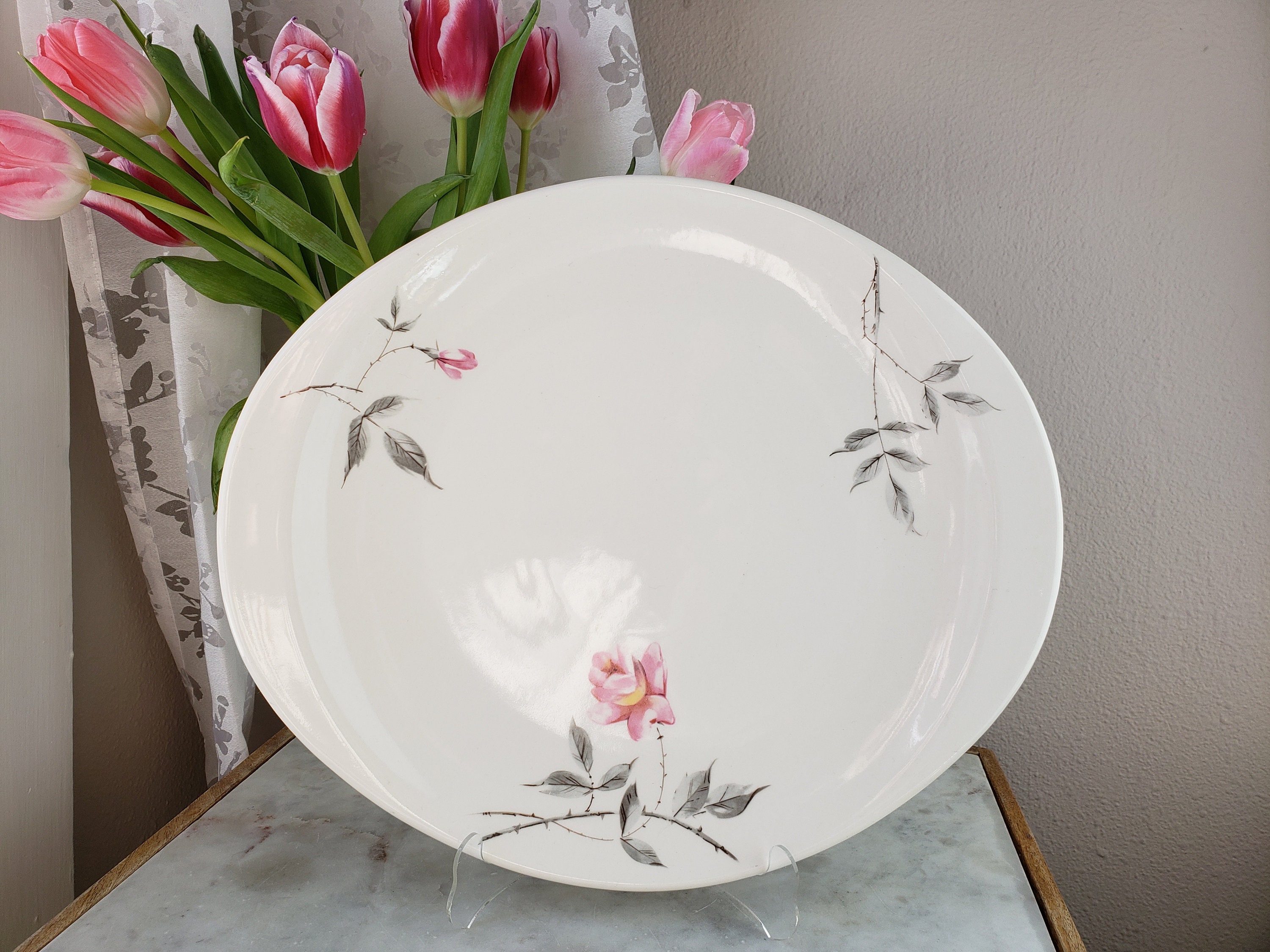 Universal Potteries Ballerina Rose Pattern Platter Floral - Etsy