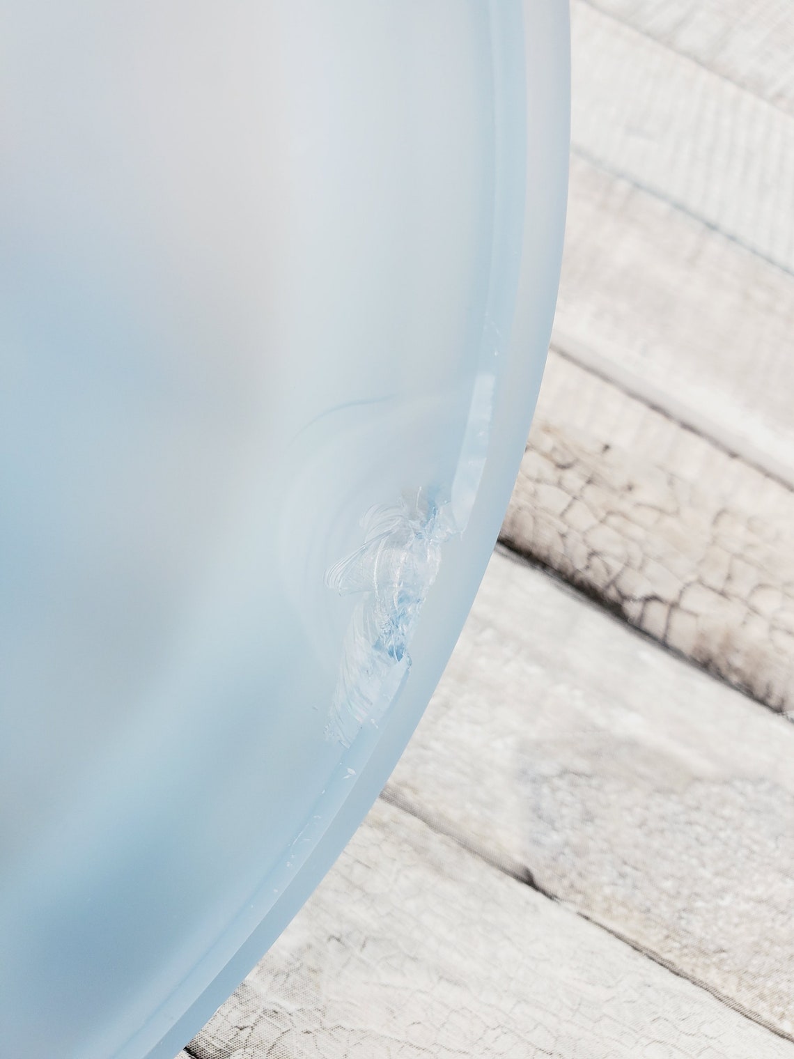 HEAVY frosted sea glass blue glass jar dome lid paneled | Etsy