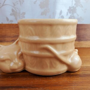 Sweet Cat and Mouse Pottery Planter, Retro Barrel Shaped Succulent ...