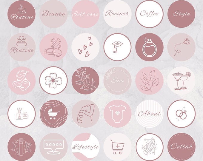 120 Instagram Story Highlights Instagram Highlight Covers Aesthetic IG ...