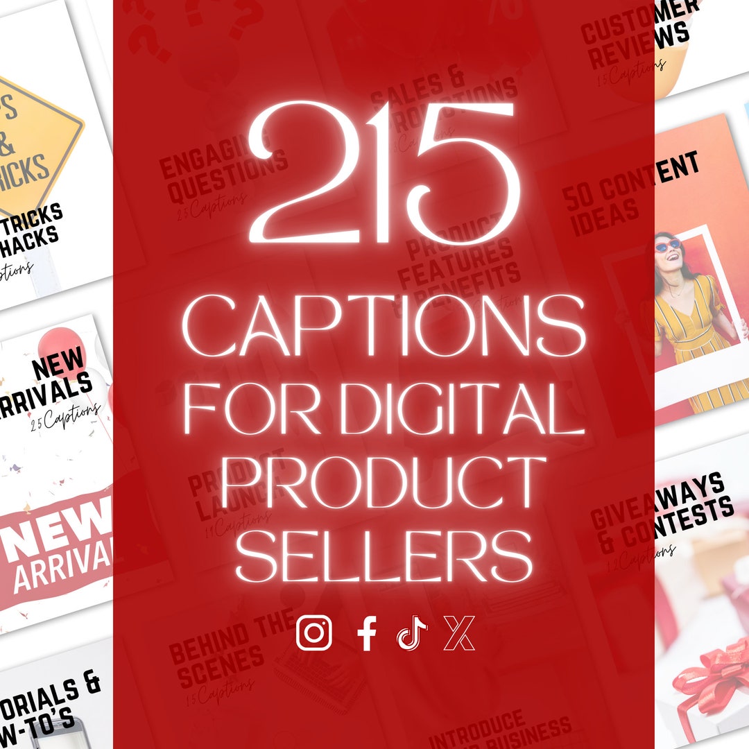 215 Captions for Digital Product Sellers, Instagram Caption Templates ...