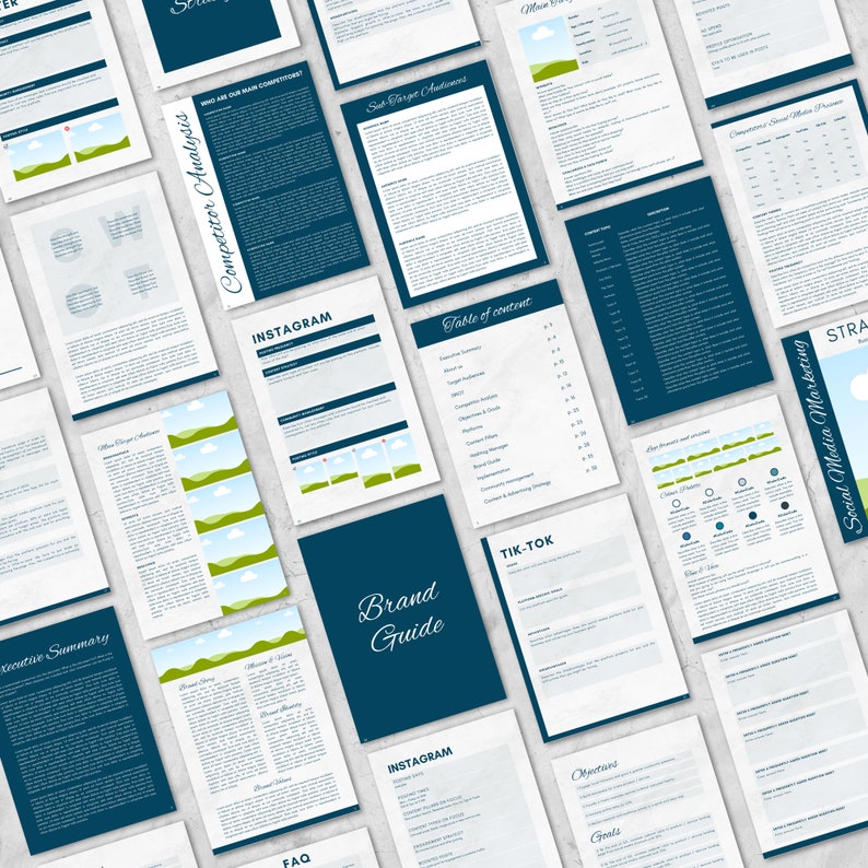 Social Media Strategy Template | Canva Template | Business Template ...