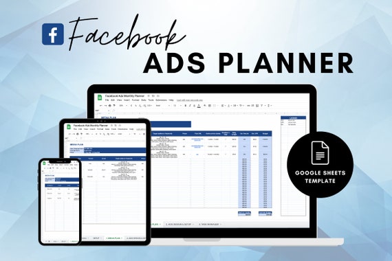 FACEBOOK ADS PLANNER Social Media Marketing Planner Social - Etsy