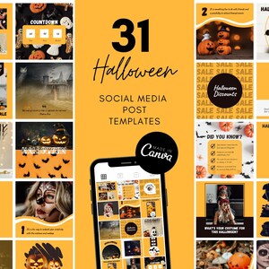 31 HALLOWEEN Social Media Posts - Canva Templates - Social Media Design ...