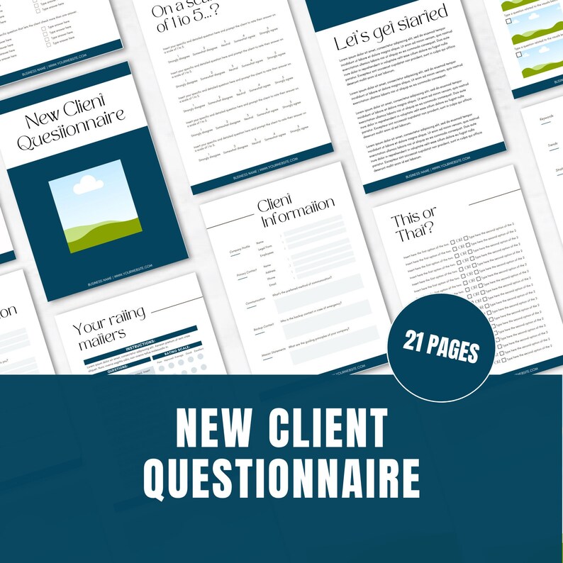 New Client Questionnaire Canva Template, Social Media Manager Templates ... New Client Questionnaire Canva Template, Social Media Manager Templates ...