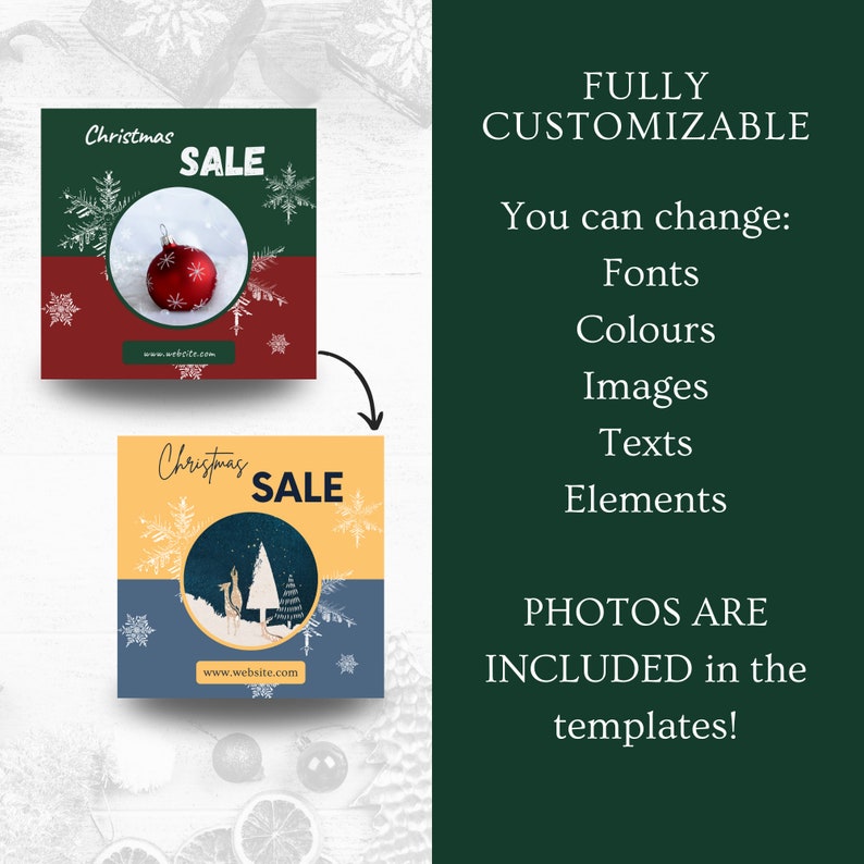 124 Christmas Social Media Posts - Canva Templates - Social Media ...