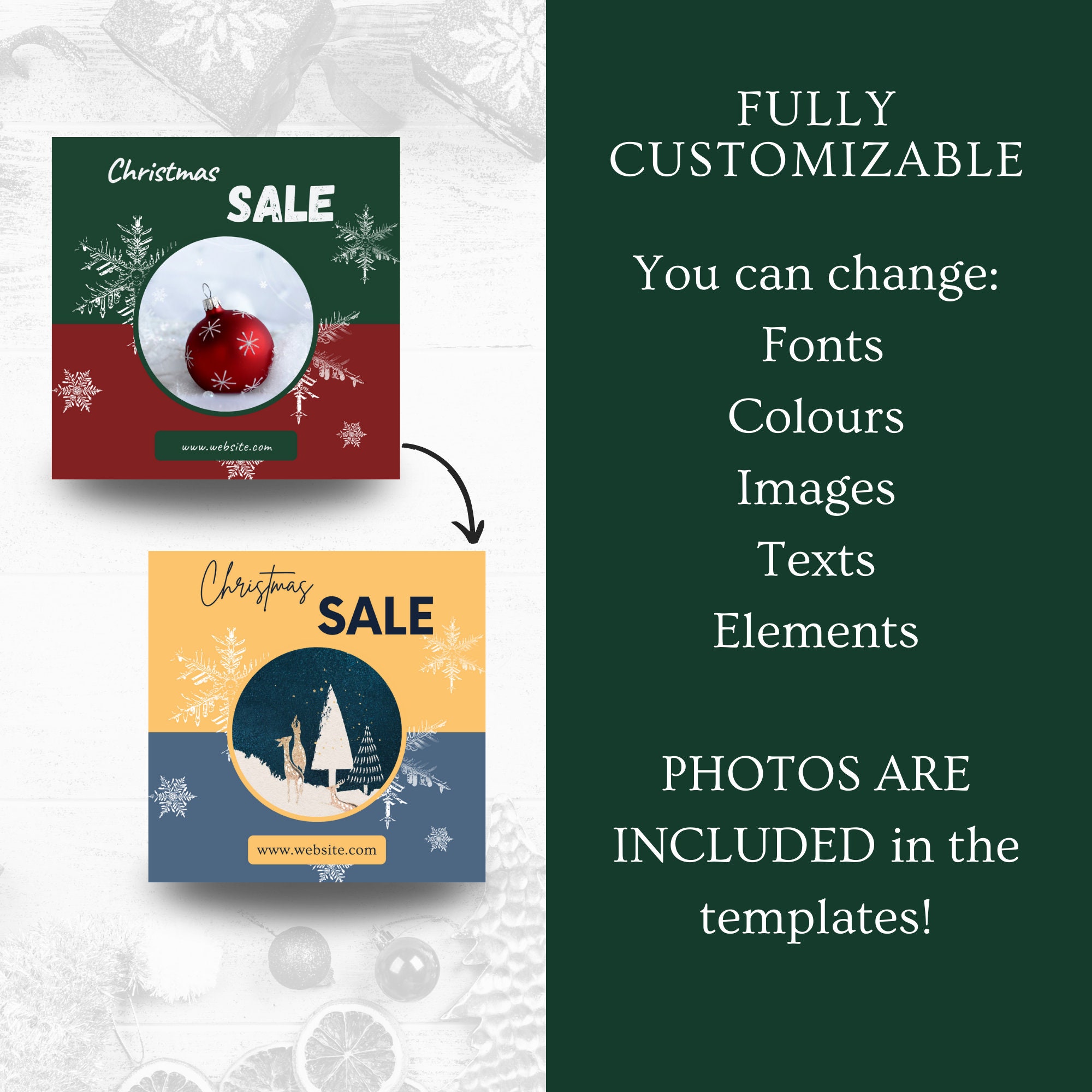 124 Christmas Social Media Posts - Canva Templates - Social Media ...