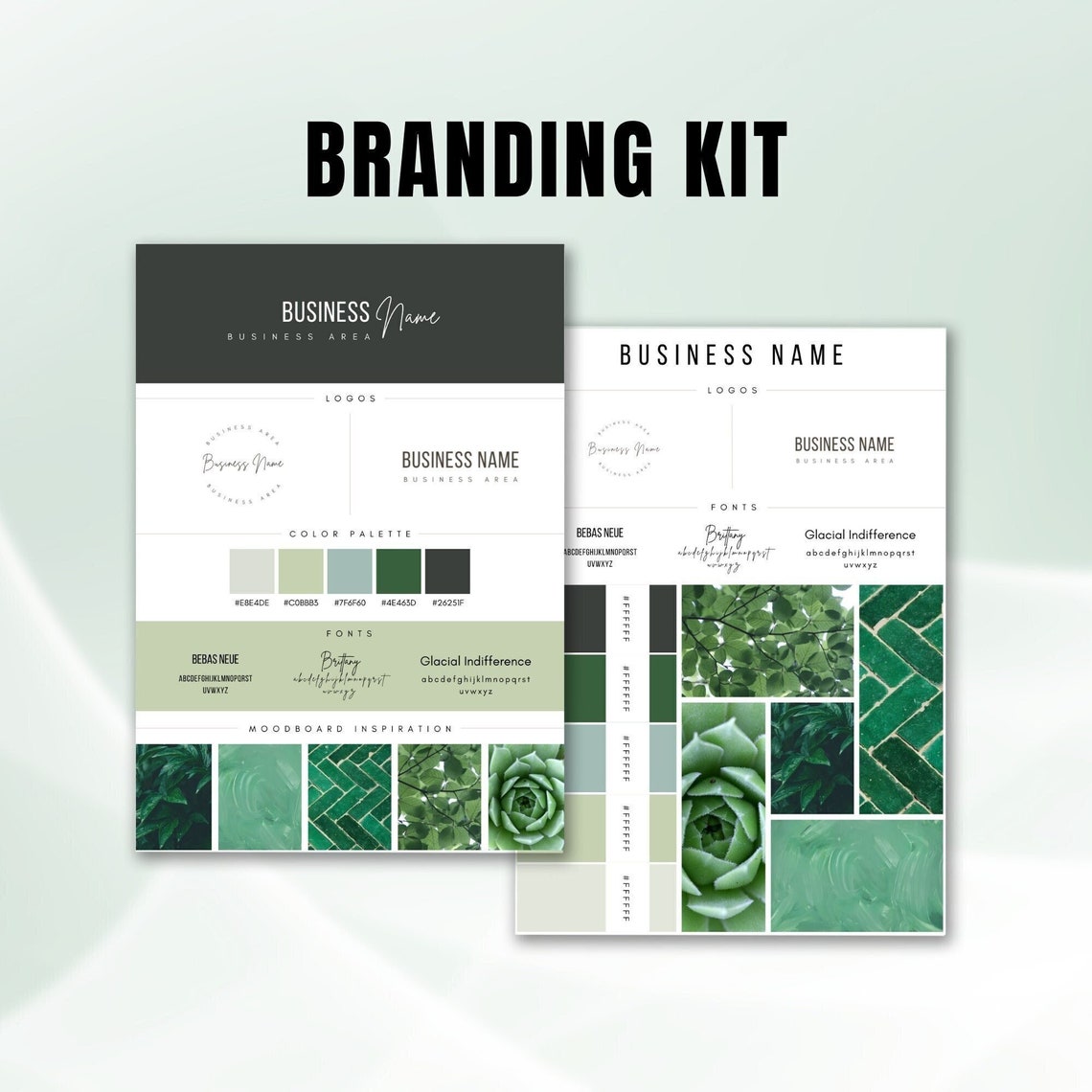 Brand Kit Template Mini Branding Kit Mini Brand Board Template Mood ...