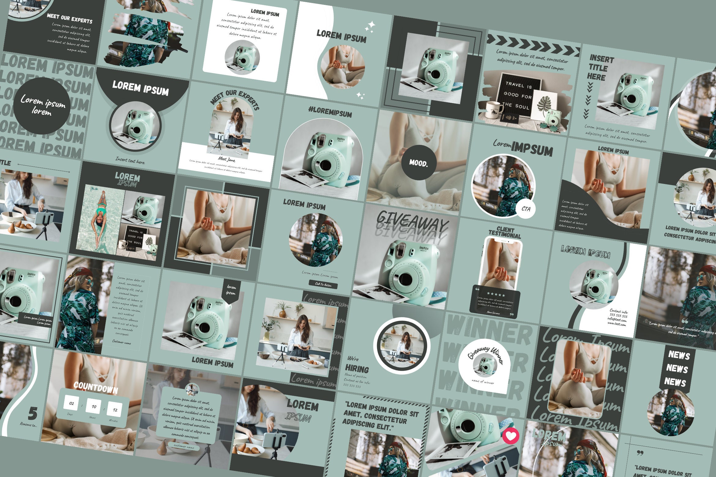 900 INSTAGRAM MEGA BUNDLE Engaging Story and Post Canva Templates ...
