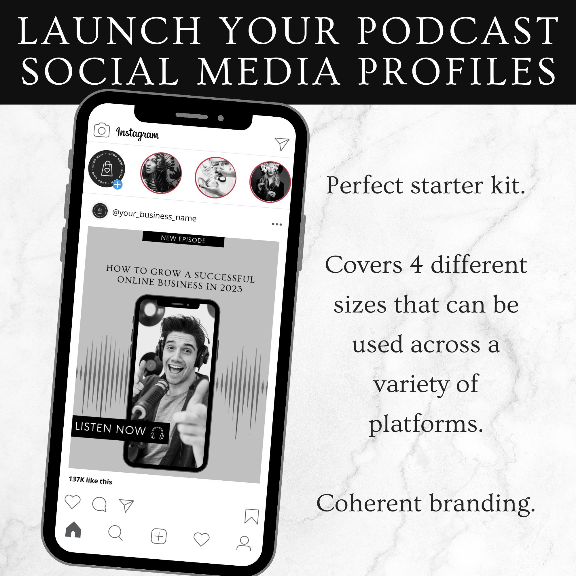 Podcast Templates Bundle for Social Media | Canva Templates | Instagram ...