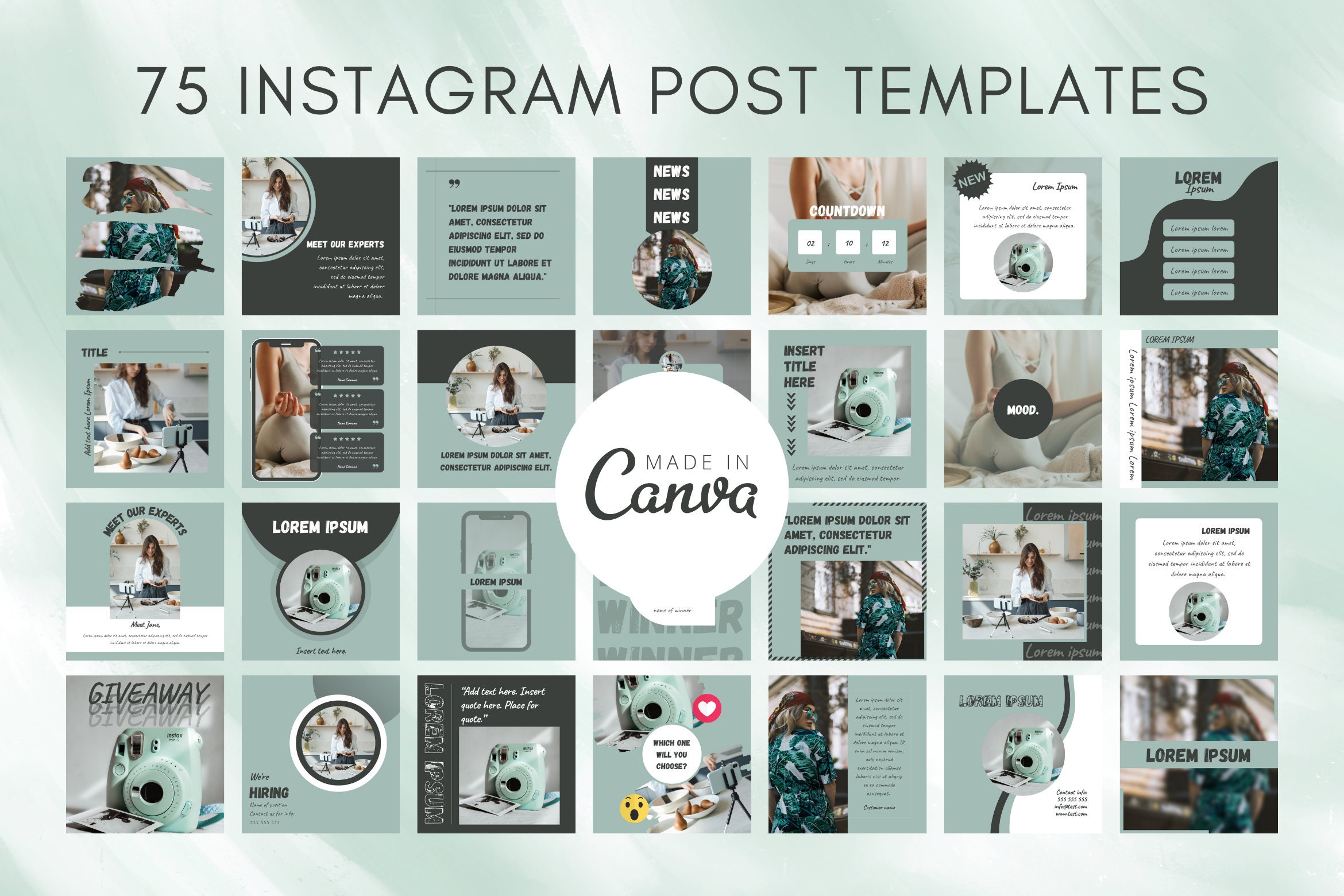 900 INSTAGRAM MEGA BUNDLE Engaging Story and Post Canva Templates ...