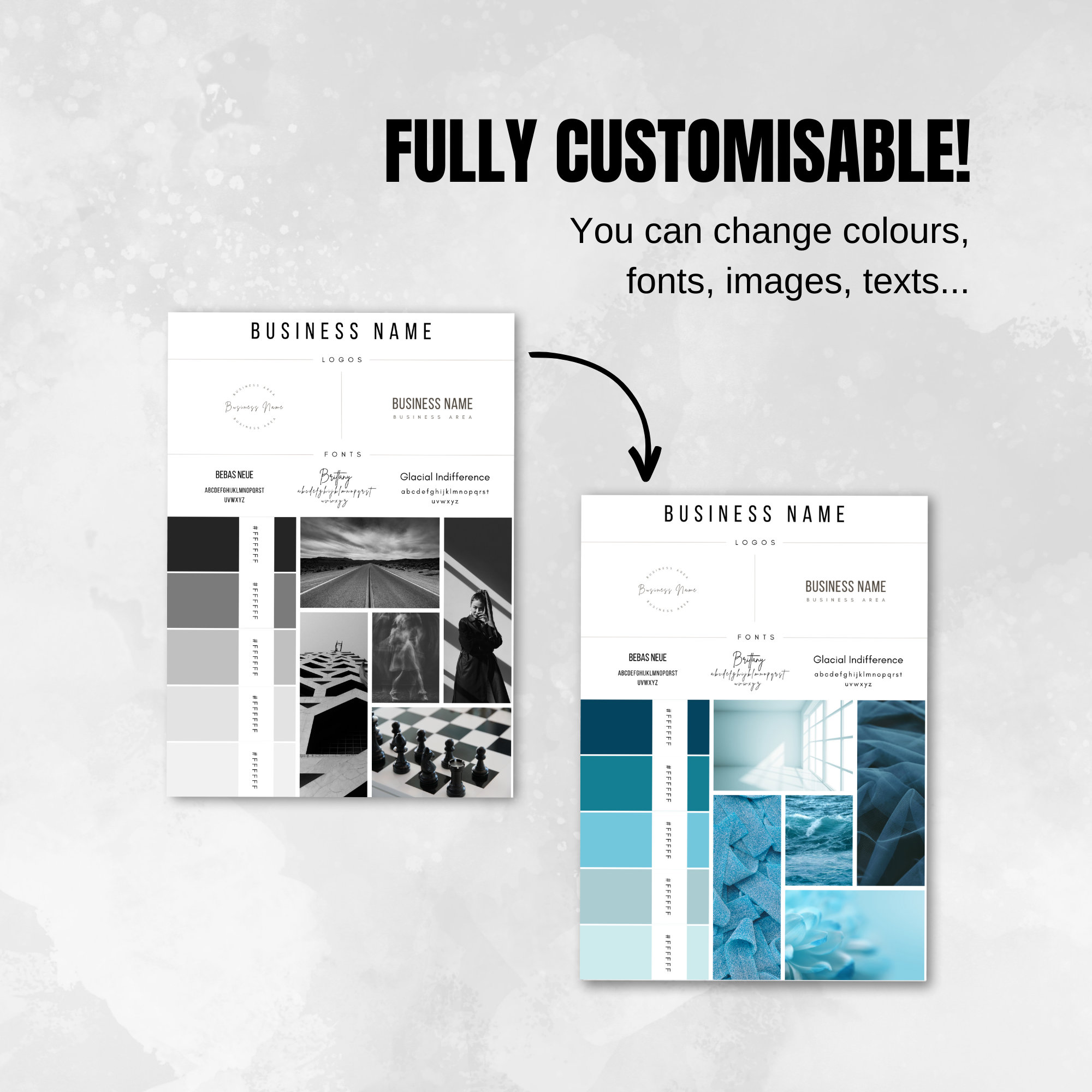 Brand Kit Template Mini Branding Kit Mini Brand Board Template Mood ...