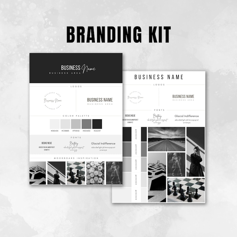 Brand Kit Template Mini Branding Kit Mini Brand Board Template Mood ...