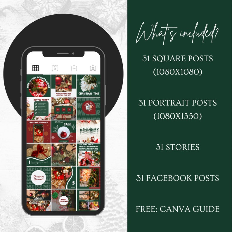 124 Christmas Social Media Posts - Canva Templates - Social Media ...
