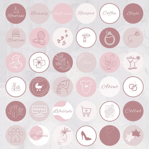 120 Instagram Story Highlights Instagram Highlight Covers - Etsy