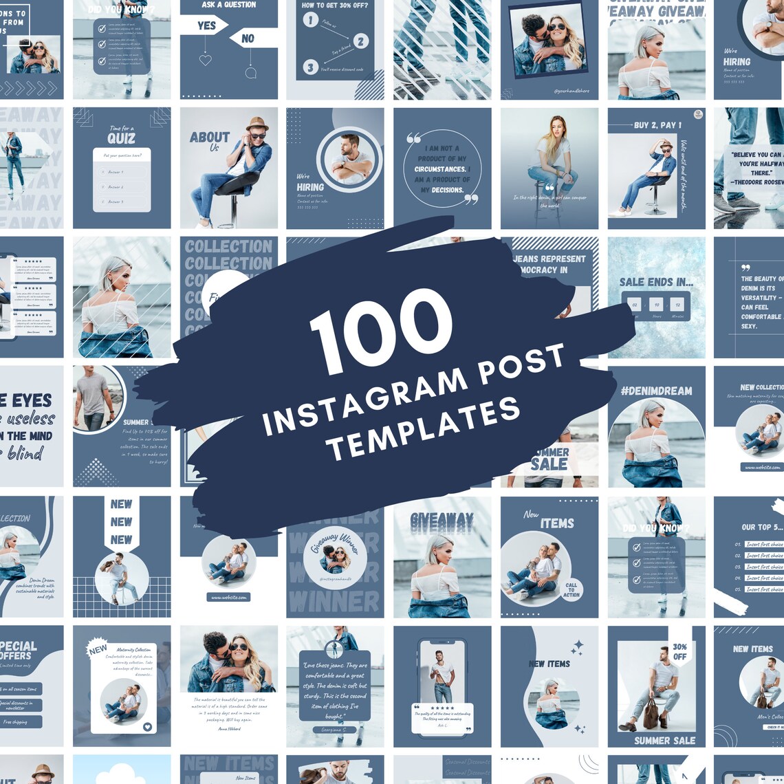 Instagram Post Templates - Canva - Social Media Marketing | Influencer ...