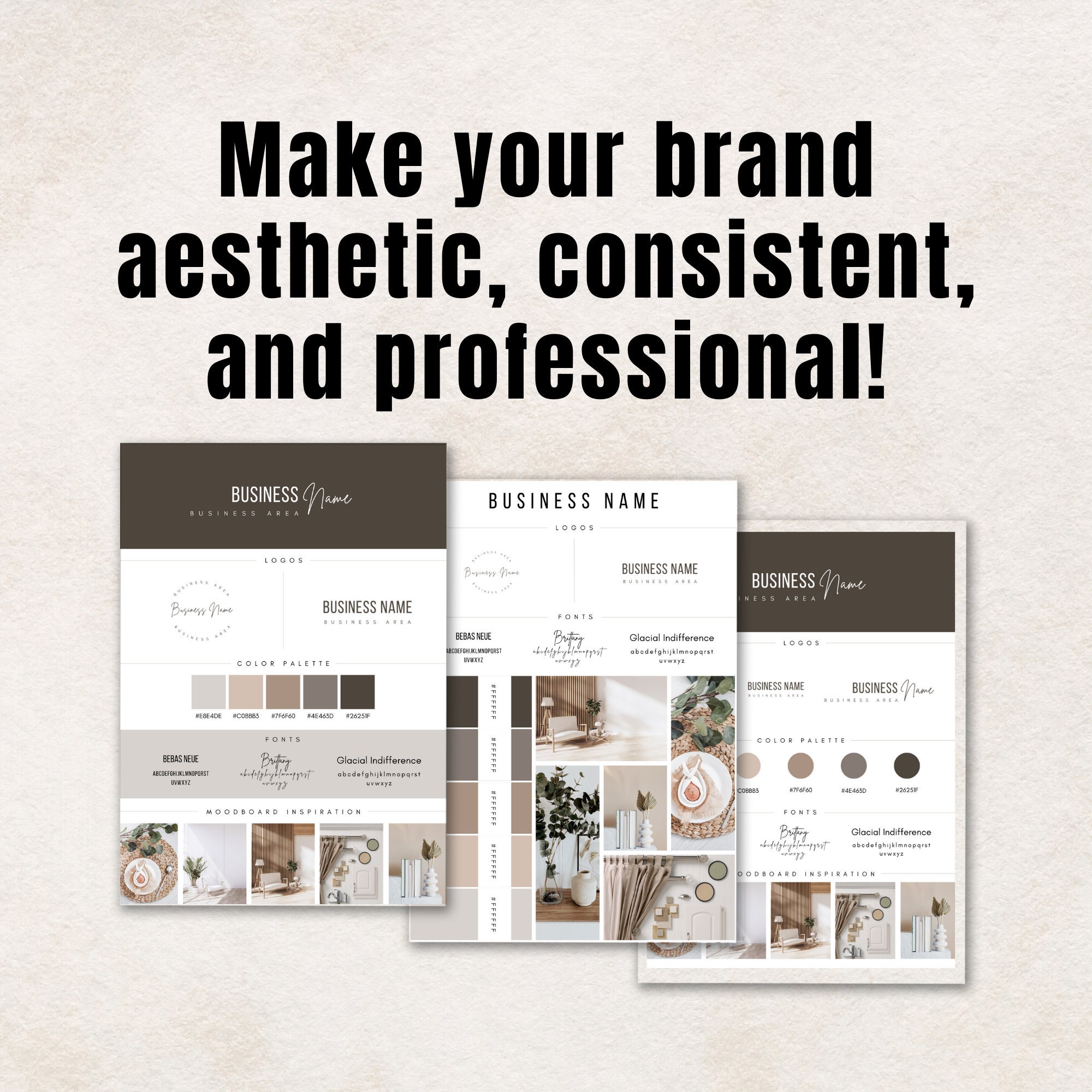 Brand Kit Template Mini Branding Kit Mini Brand Board - Etsy Australia