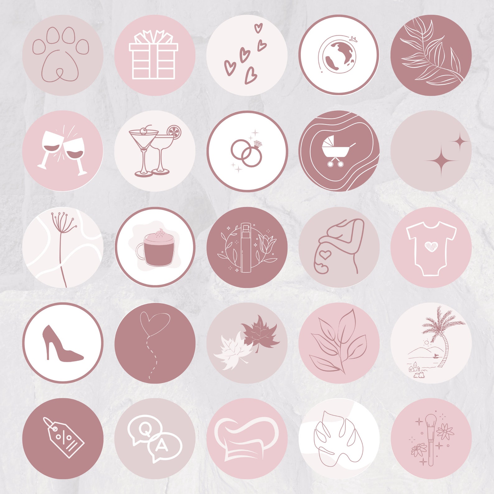 120 Instagram Story Highlights Instagram Highlight Covers Aesthetic IG ...
