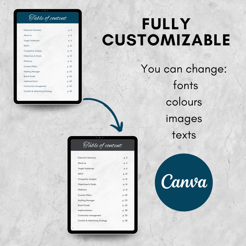 Social Media Strategy Template | Canva Template | Business Template ...