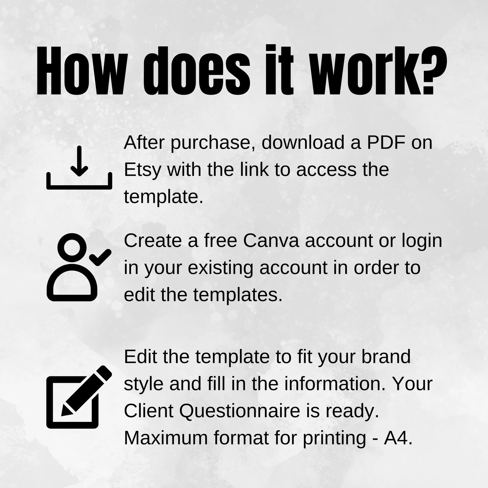New Client Questionnaire Canva Template, Client Welcome Packet and ...