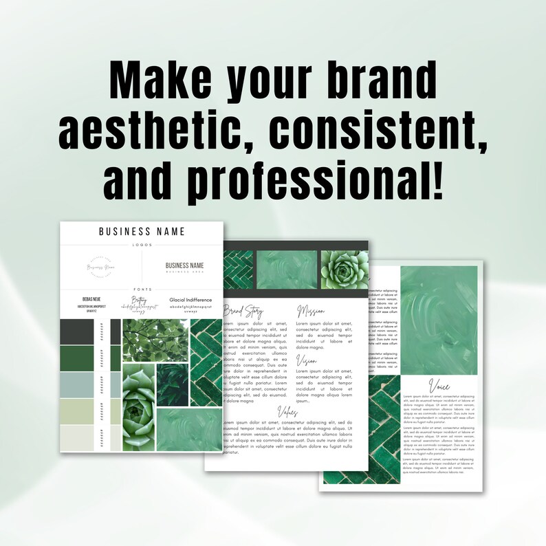 Brand Kit Template Mini Branding Kit Mini Brand Board Template Mood ...