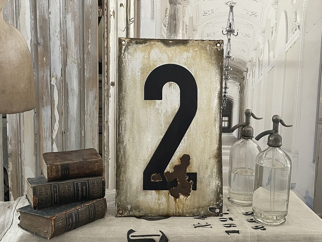 Old Large Enamel Sign 2 - Etsy