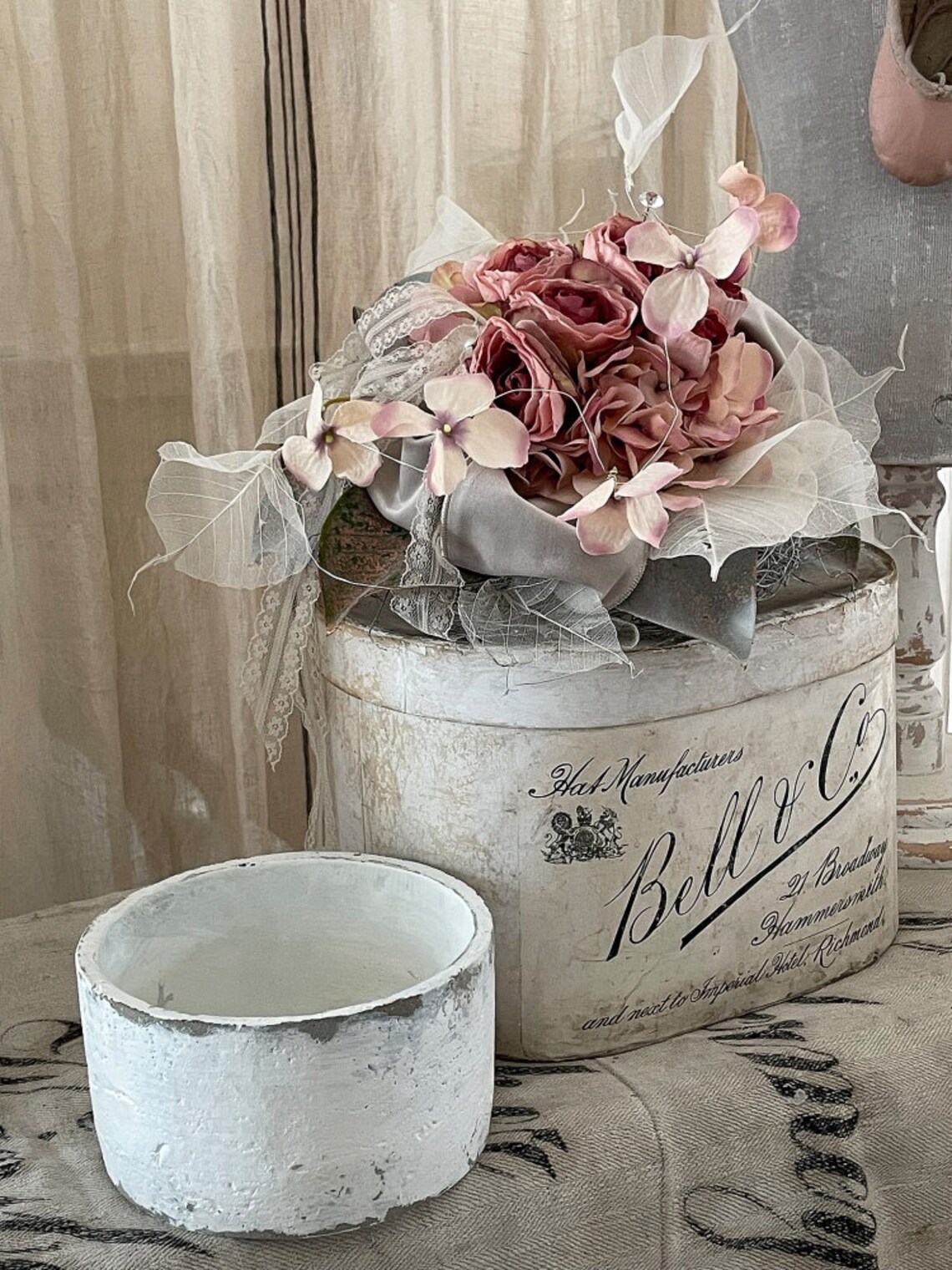 Duo Delicate Silk Bouquet With Bowl*** - Etsy