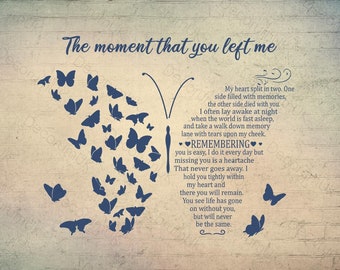 The Moment You Left Me Poem - Etsy UK