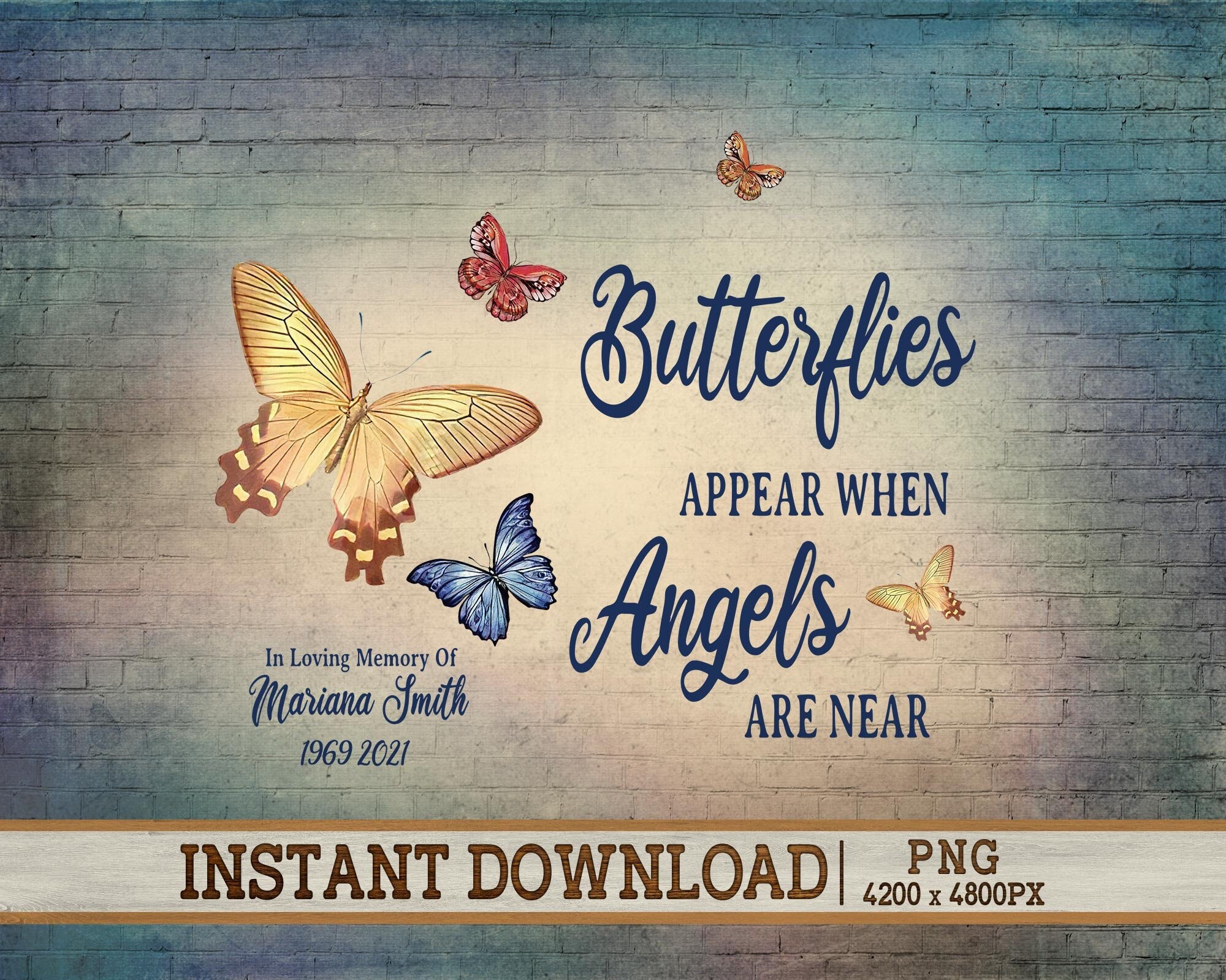 Embellishments memorial png instant download memorial sign Sublimation ...