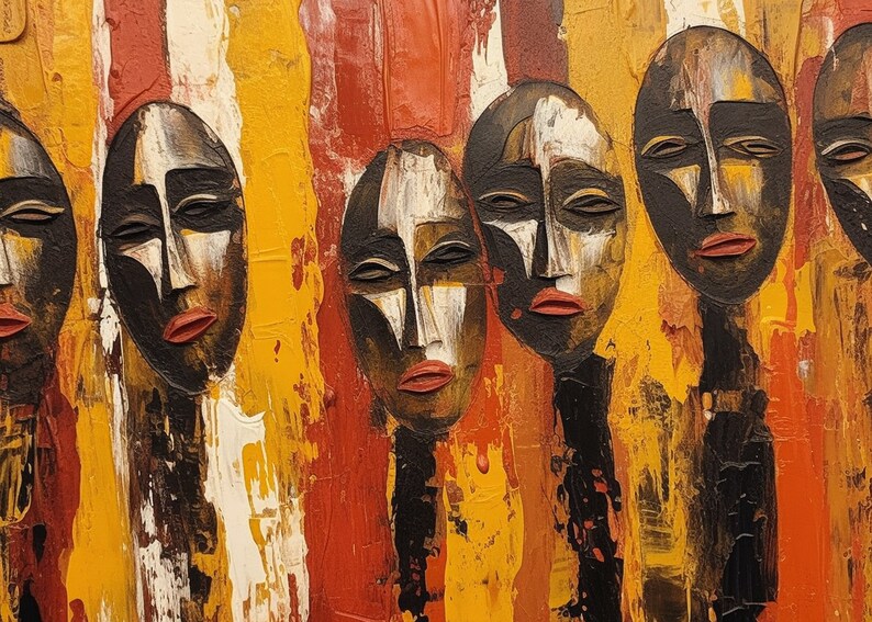 Wall Art, Art, African Mask, Rustic Art, Ethnic Art, Downloadable ...
