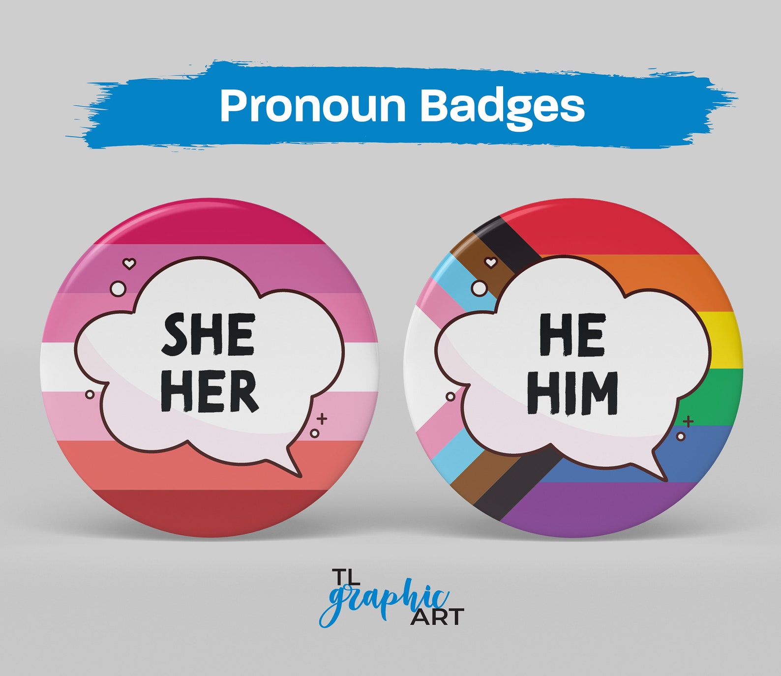 Pronoun Non-binary Pride Flag / Genderqueer Pride Flag Badge - Etsy ...