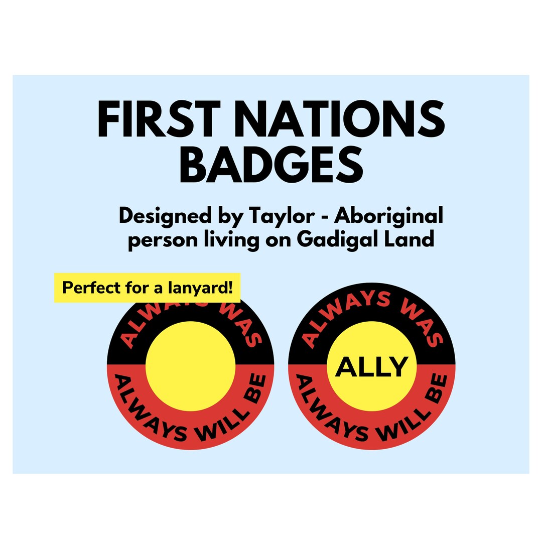 First Nations / Indigenous Badge Pin Button Perfect for Allies and Mob ...