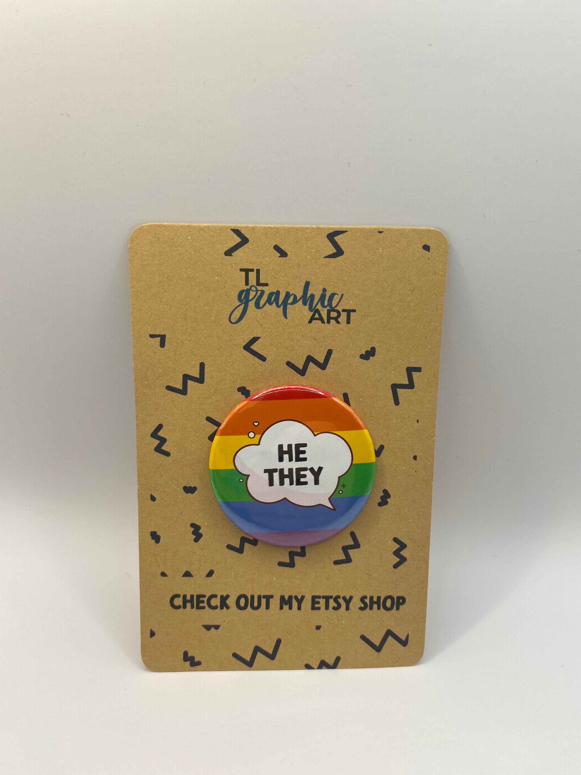 Pronoun Bisexual Pride Flag / LGBTQIA Pride Flag Badge Pin - Etsy Australia