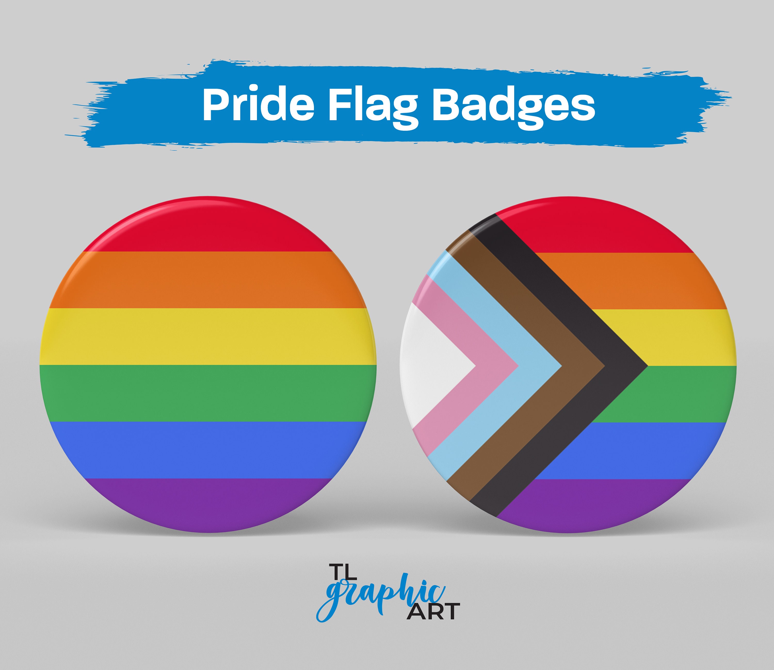 LGBTQIA Pride Flag Badge Pin Button Sexuality / Genders - Etsy