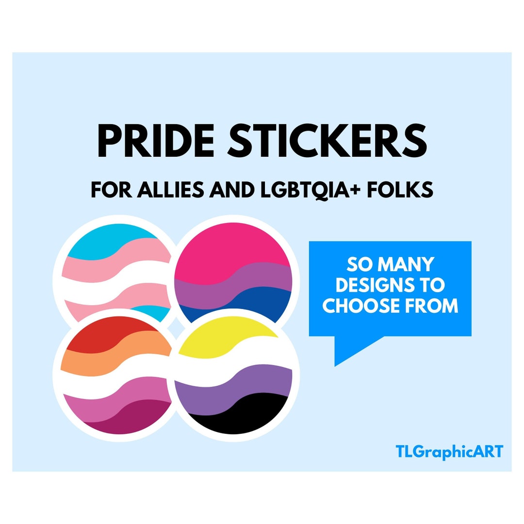 Pride Sticker Sticker Pack LGBTQ Water Resistant Decal Pride Ally - Etsy