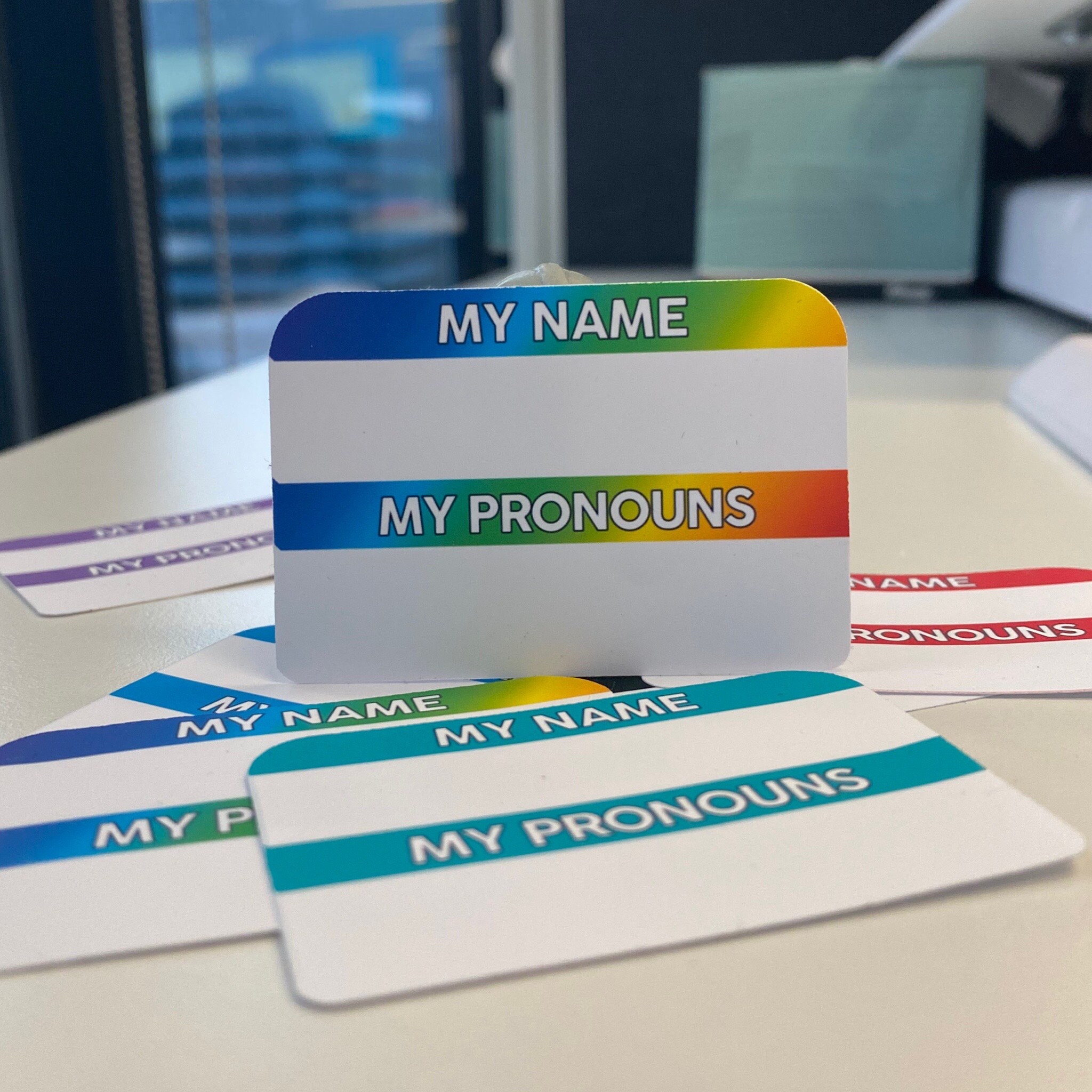 Name Tag Pronoun Sticker Blank Sticker Pack for Business - Etsy Australia