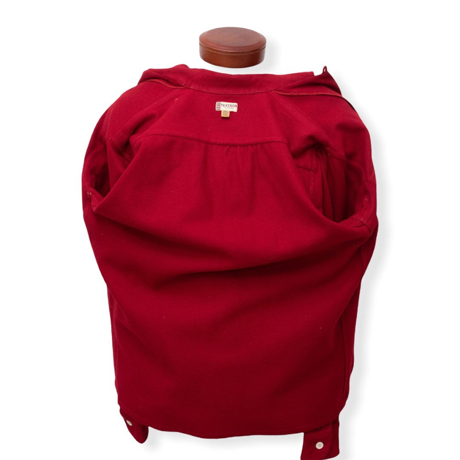 Vintage 1940's 1950's RARE Textron Wool Men's Shirt Loop Collar - Etsy