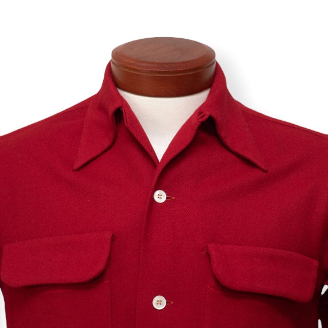 Vintage 1940's 1950's RARE Textron Wool Men's Shirt Loop Collar - Etsy