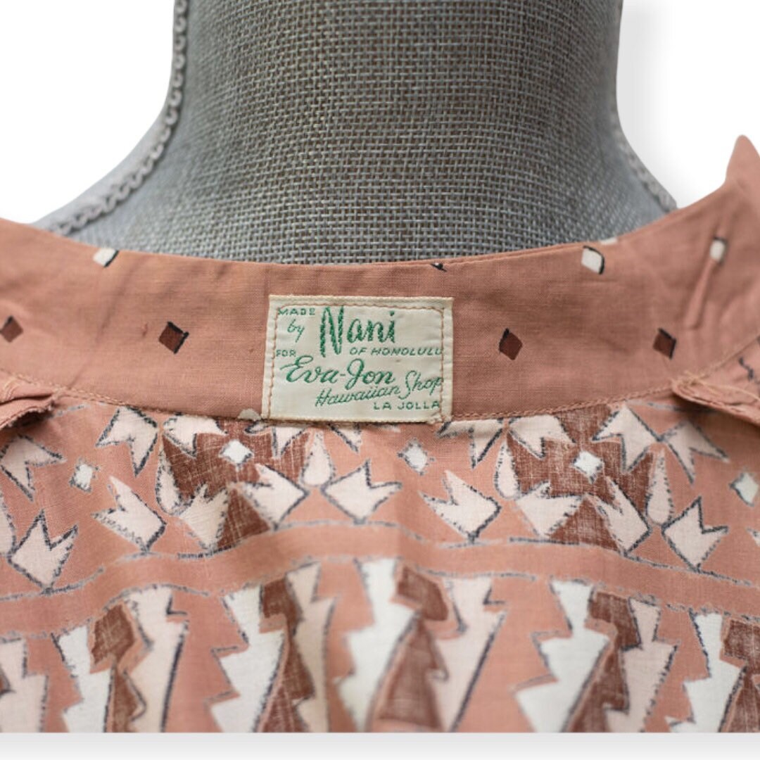 Vintage 1940’s Nani of Honolulu Hawaii Hawaiian Tea Timer Aloha Shirt ...