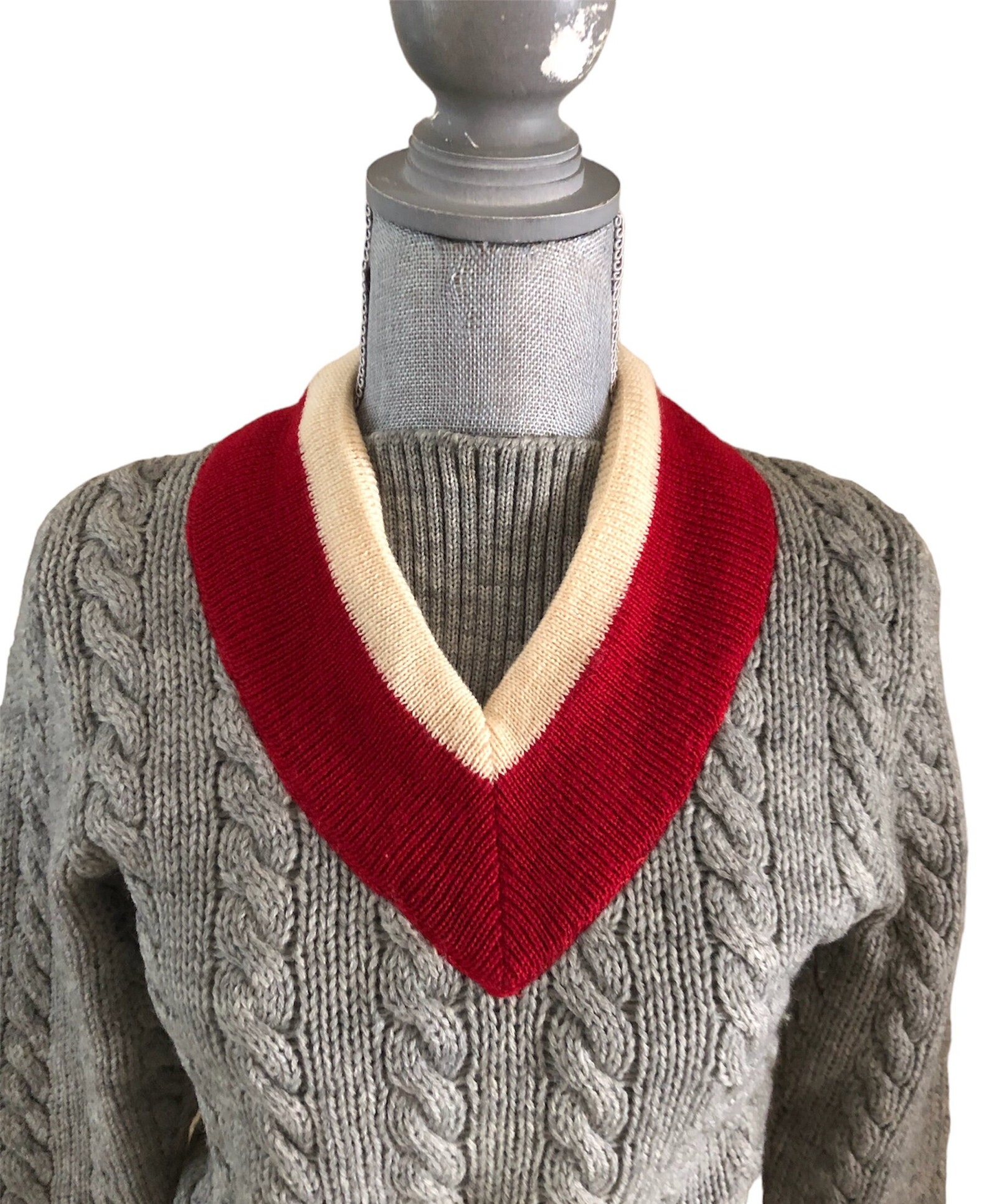 Vintage 1940's Catalina Cable Knit Sweater Varsity Unisex Collegiate ...