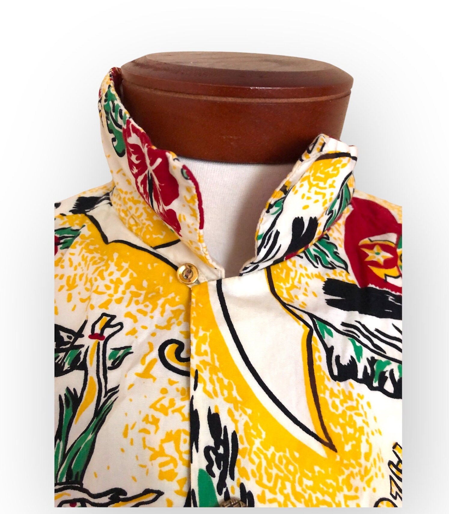 Vintage 1950's Alfred Shaheen AAONMS Shriners Aloha Shirt Made in ...