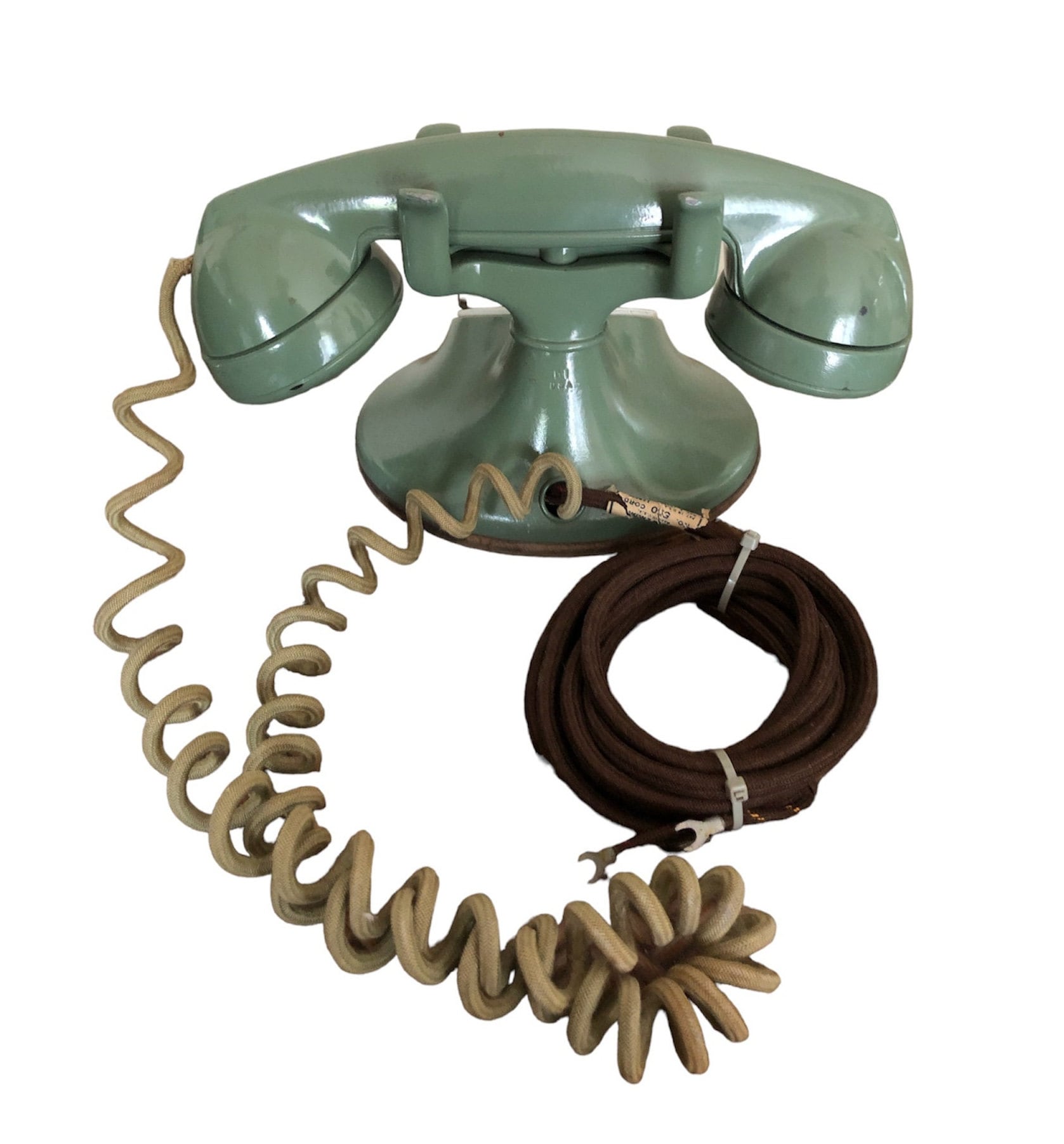 Vintage 1940's Bell System Western Electric Green Phone F1 D1 USA ...