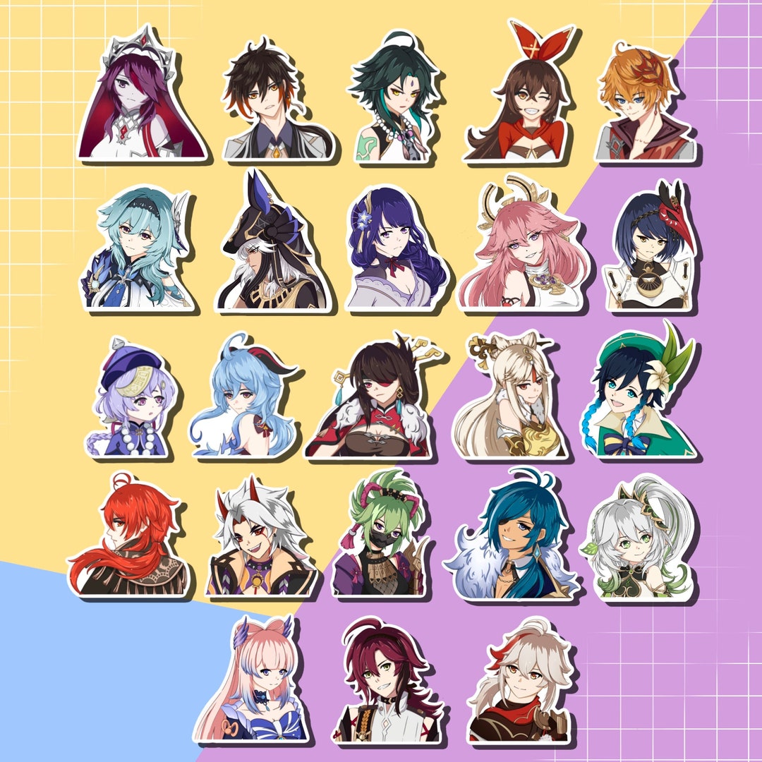 Genshin Impact Stickers Gacha. High Quality Matte Waterproof Stickers ...