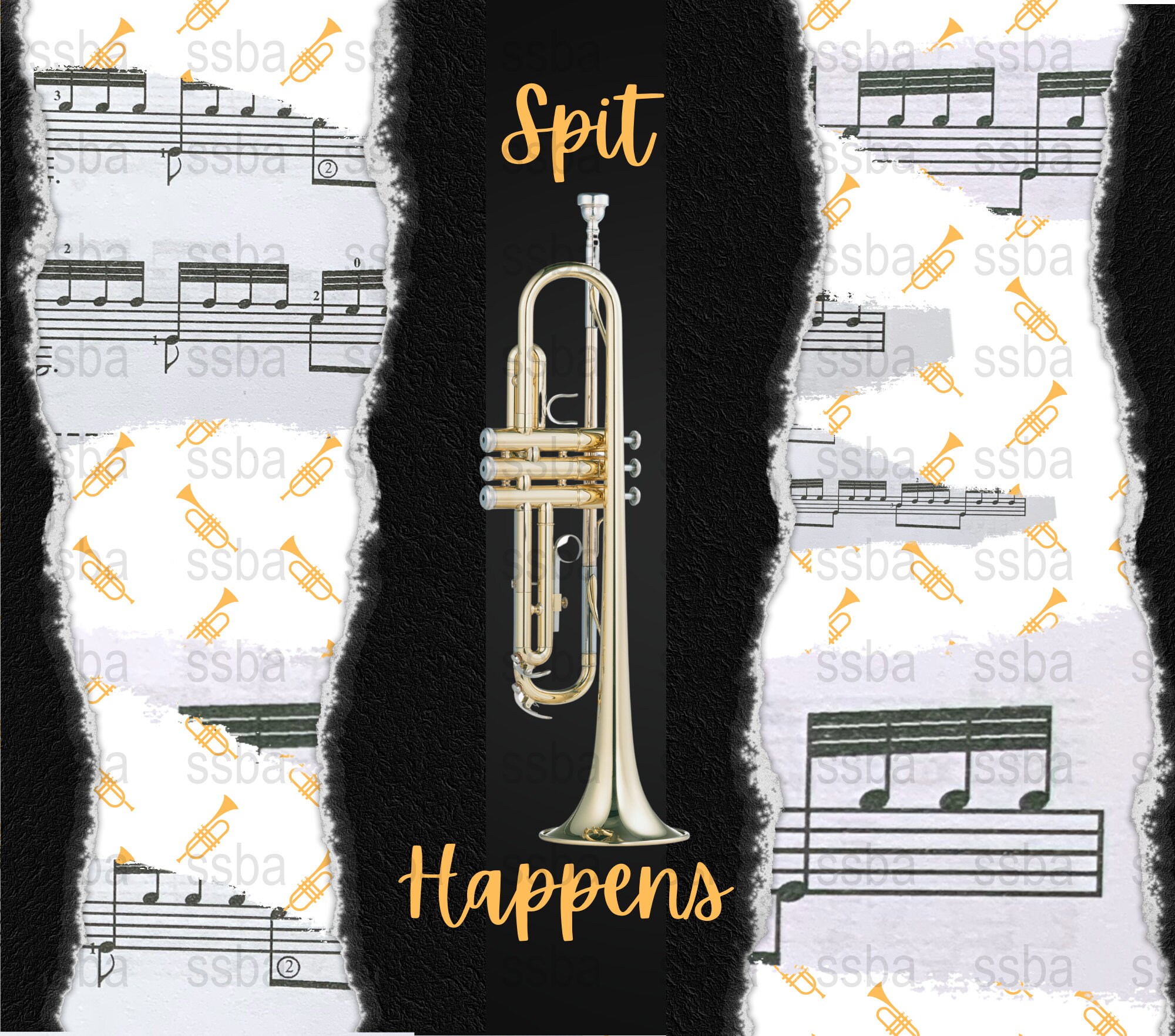 Spit Happens Trumpet Band Digital Png 20 Oz Skinny Tumbler Sublimation ...
