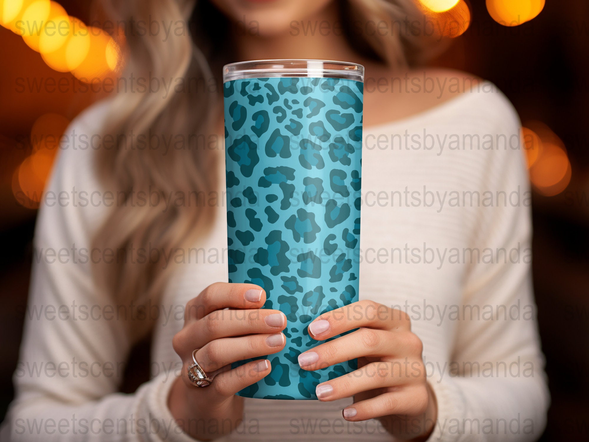 Dark Blue Cheetah Leopard Print Digital Paper Background Digital ...