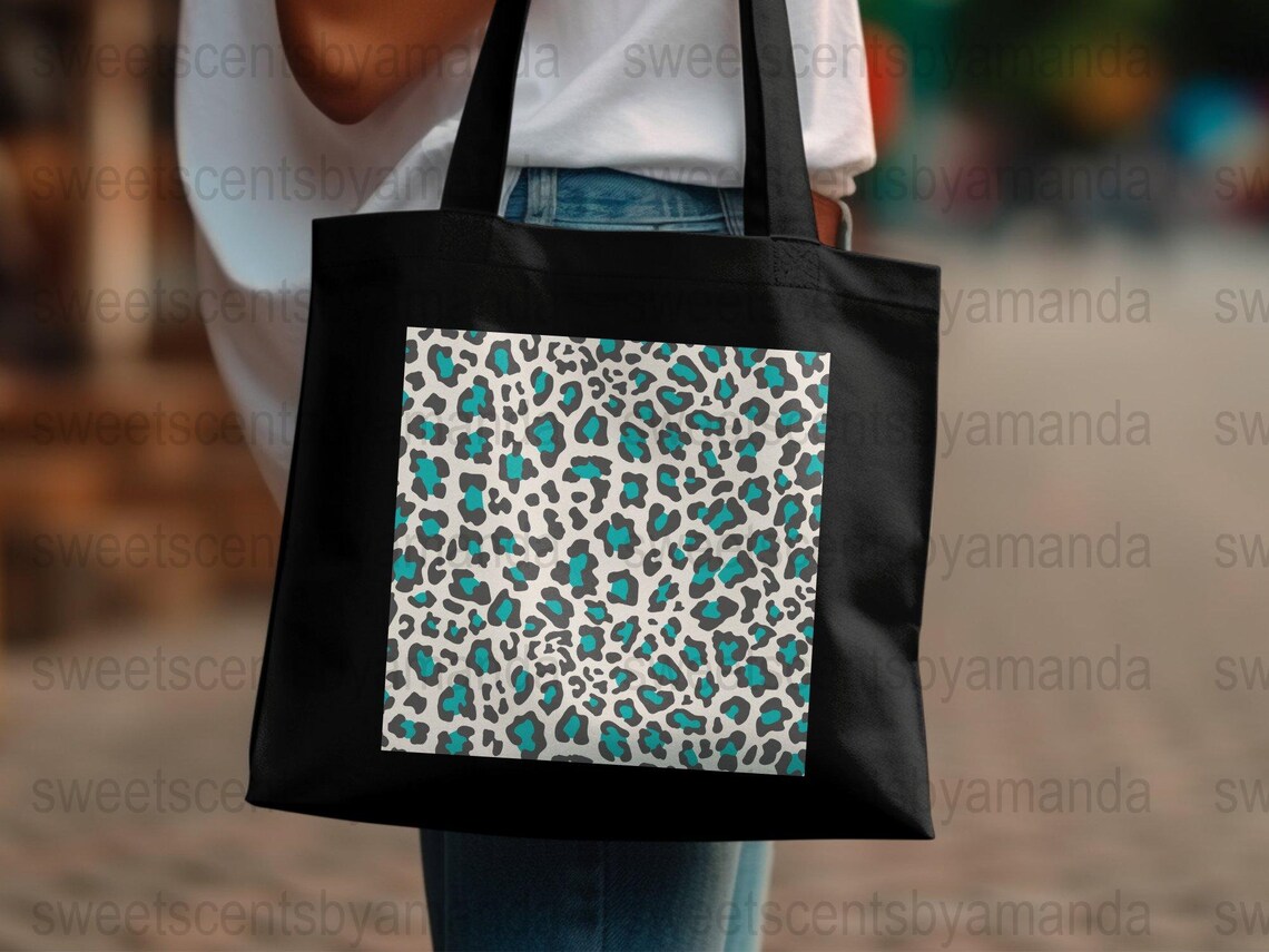 Teal Cheetah Leopard Print Digital Paper Digital Download Paper Png ...