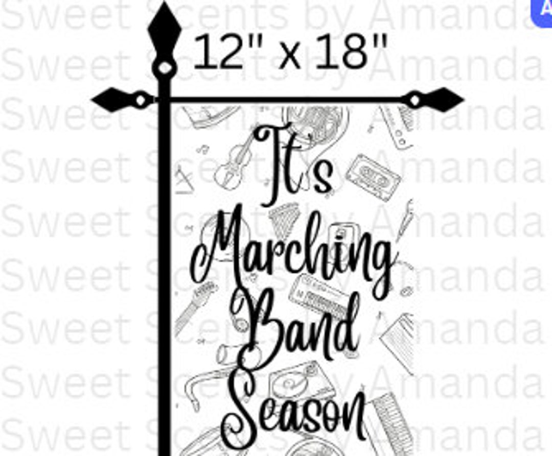 Marching Band Flag Sublimation Digital Download File Design Graphic ...